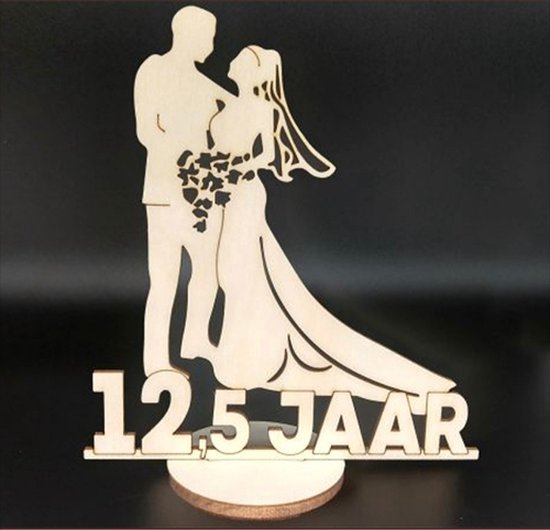 Voetstuk - 12,5 Jaar Samen - Huwelijk - Mijlpaal | bol