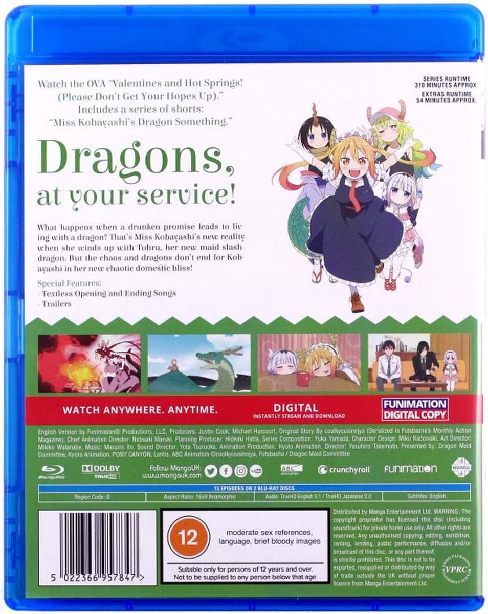 Miss Kobayashi's Dragon Maid: The Complete Series (Blu-ray), Maria ...