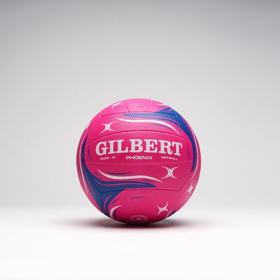 Gilbert Netball Phoenix Match Ball - Size 5 - Pink | bol