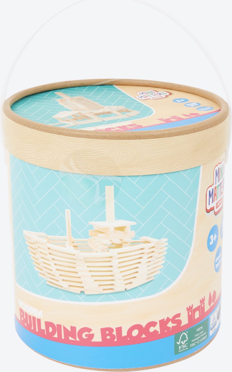 Mini Matters houten bouwblokken-18+ maanden | bol.com