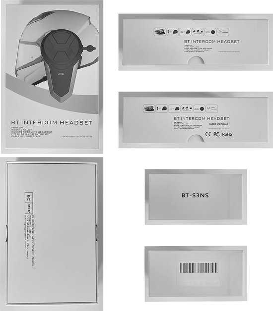 Motor headset-OutXe Communicatiesysteem -Bluetooth Motorhelm Headset ...