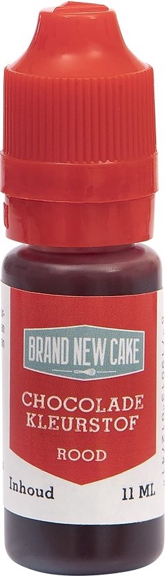 BrandNewCake® Chocolade Kleurstof Rood 11ml - Eetbare Voedingskleurstof ...