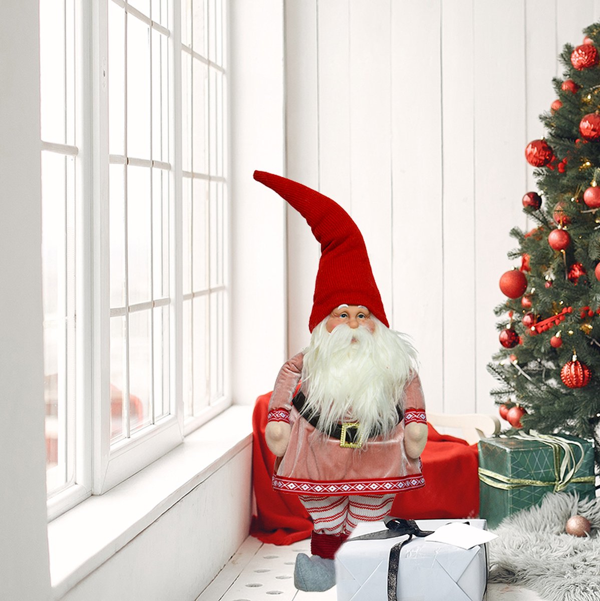 Polyester gnoom met rode muts - 60CM | bol