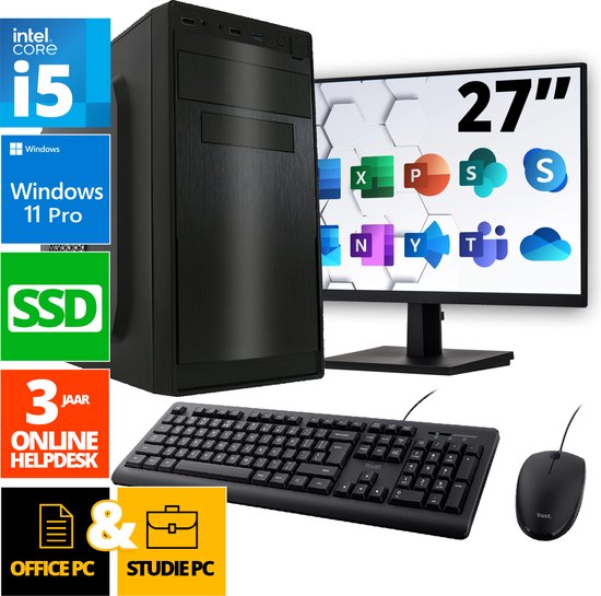 Intel Compleet PC SET | Intel Core i5 | 16 GB DDR4 | 1 TB SSD - NVMe ...