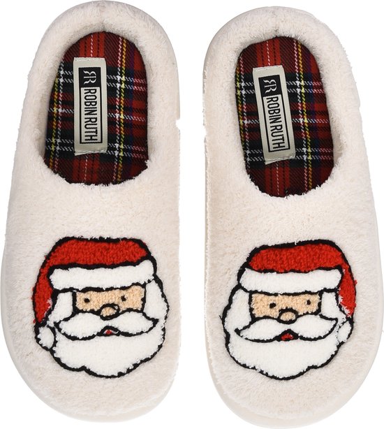 Robin Ruth - Kerstsloffen - Kerstman - Wit - Pantoffels dames - Maat 36 ...