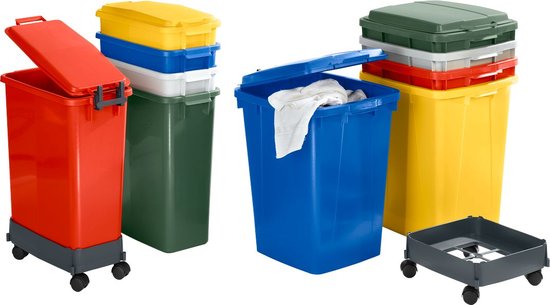 Graf Afvalbakken - 60 of 90 liter - Polypropeen - Zonder deksel | bol