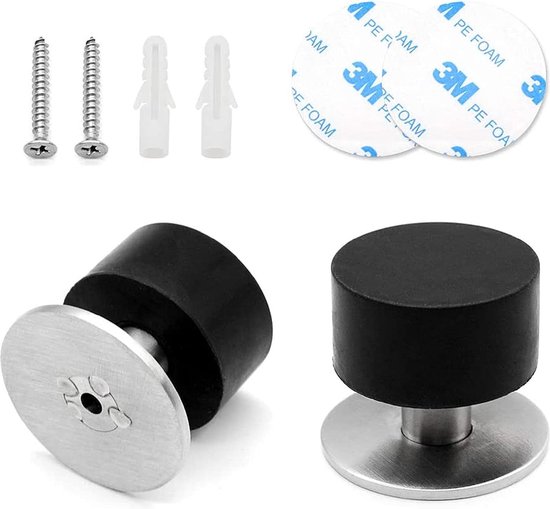 Deurstopper muur, 2 stuks deurstopper, deurstopper vloer, roestvrij ...