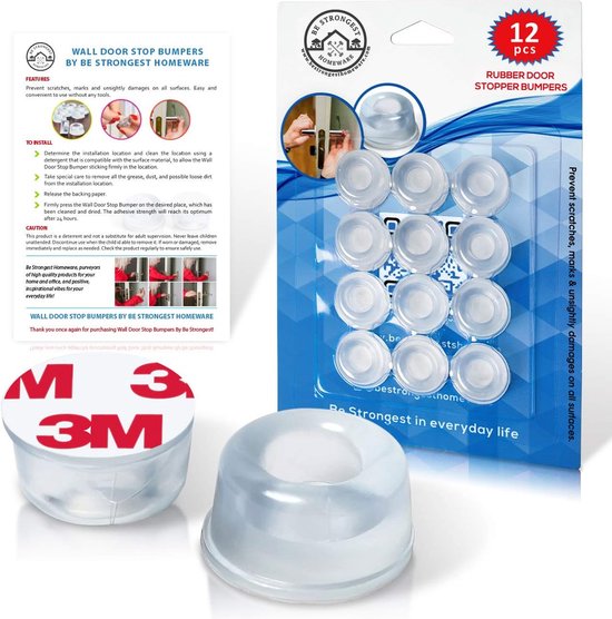 Rubberen deurstopper - Deurstoppers 12 stuks - Doorzichtige rubberen ...