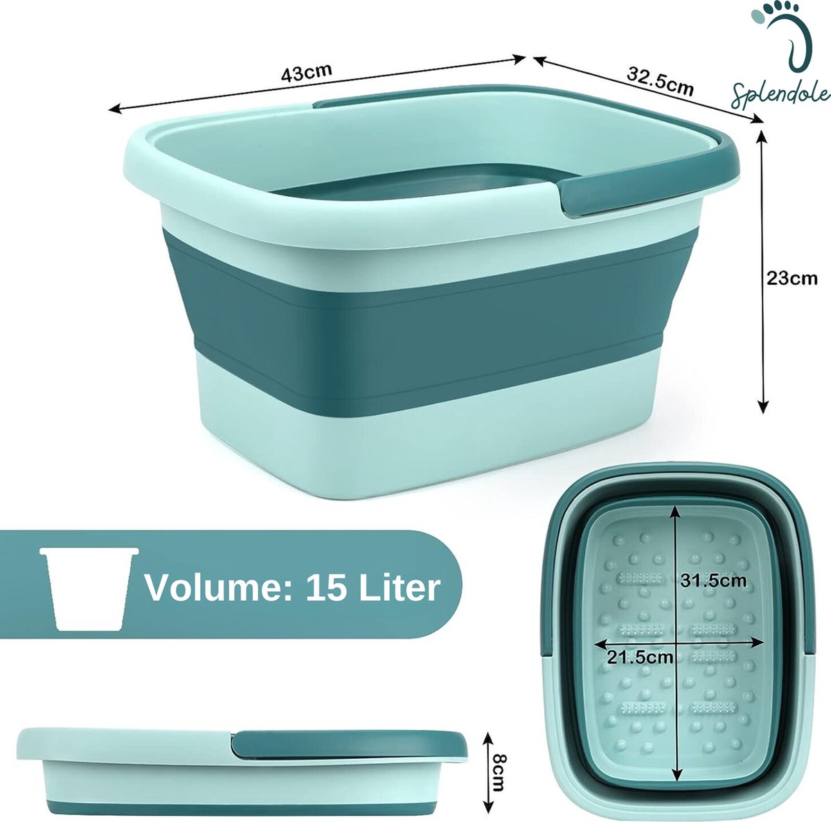 Splendole® Voetenbad - Pedicure Zwembad Voetbad - Massage ...