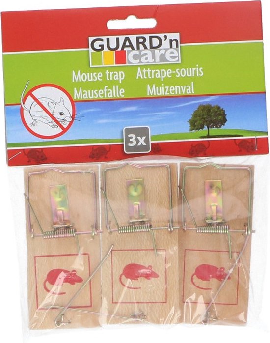 Muizenval - 15 stuks - hout/metaal - muizenvallen/muizenklemmen | bol