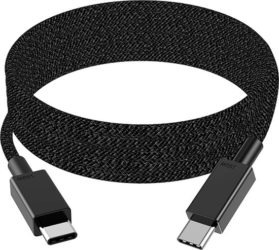 USB-C oplader kabel - 100W snelladen - USB-C (male) naar USB-C (male ...