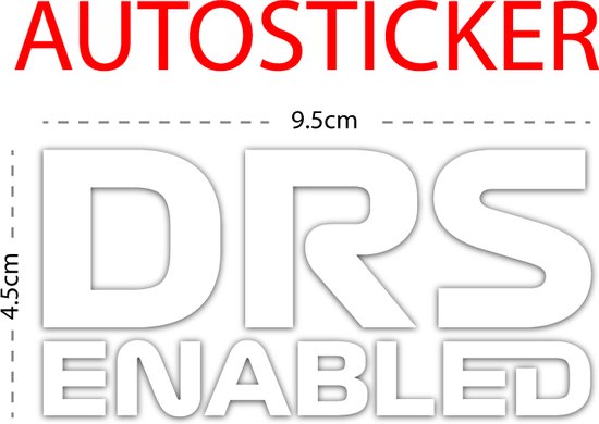 Formule 1 Autosticker DRS Enabled Wit - Vinyl F1 Raamsticker | bol.com