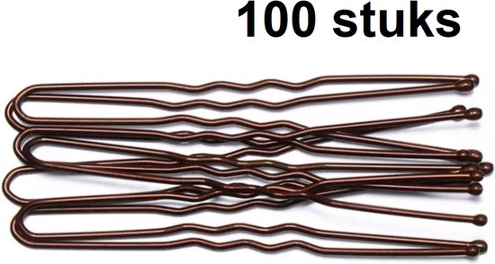 Dames Haarspelden bruin U vormige- 100 stuks Haarspeldjes voor Vrouwen ...