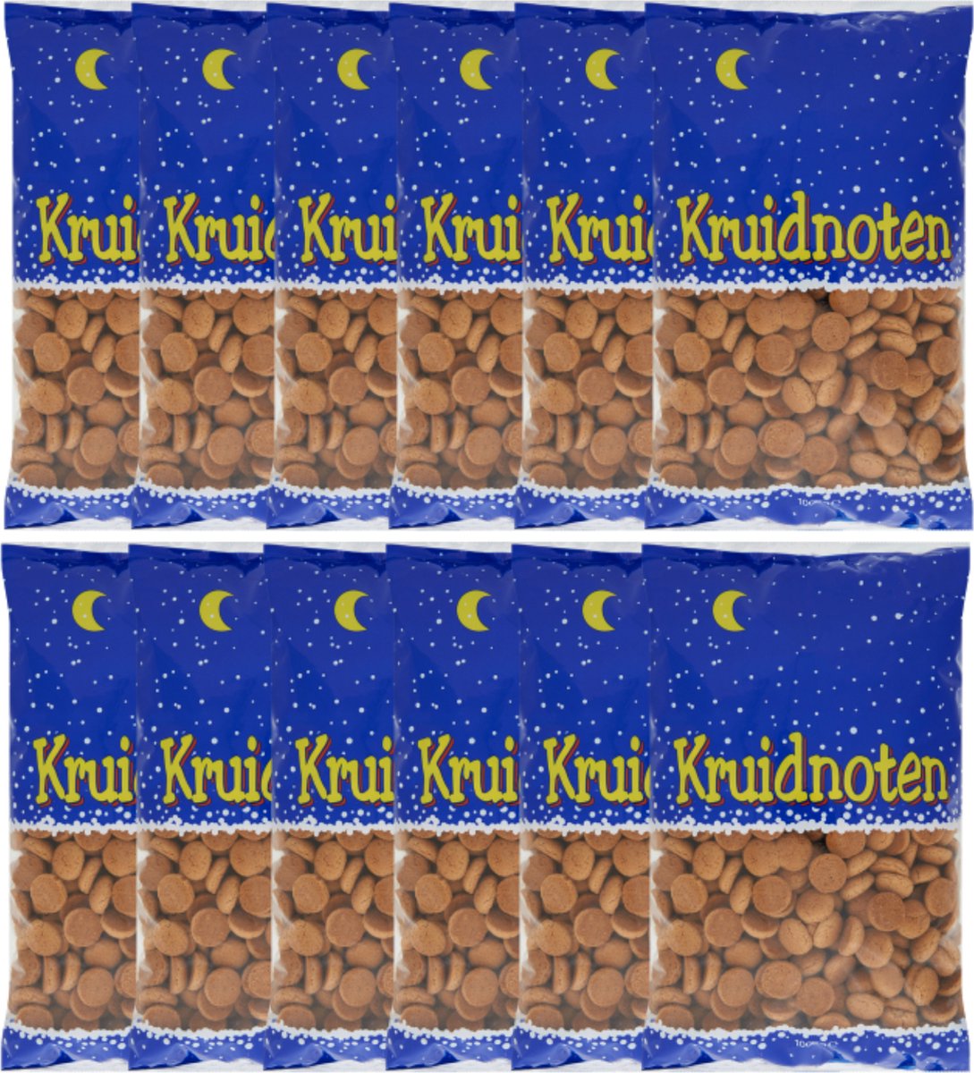 Kruidnoten - 12x1 Kilo - Grootverpakking - Pepernoten - Sint - Piet ...