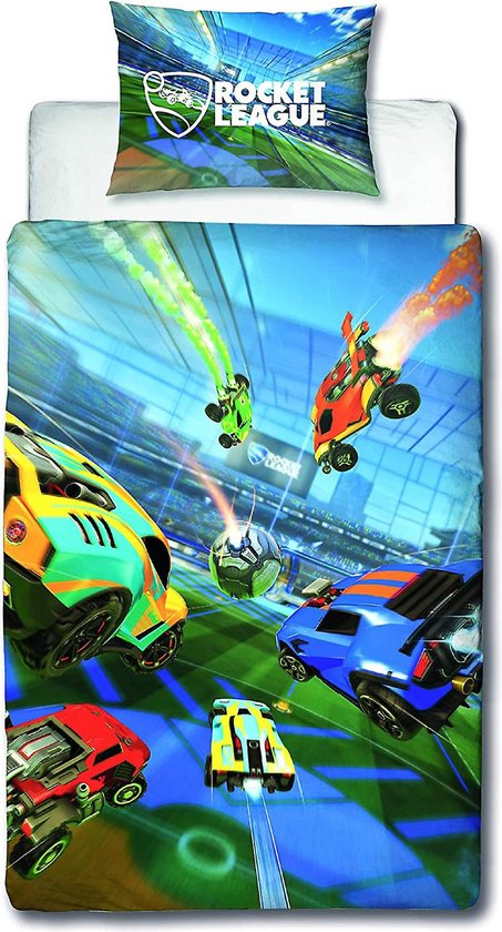 Rocket League -eenpersoons dekbedovertrek met 1 kussensloop - Ready ...