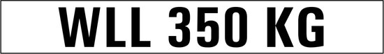 WLL 350 kg sticker 500 x 70 mm | bol