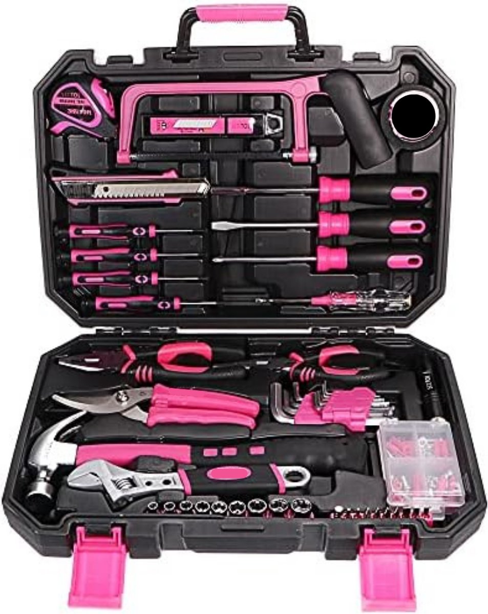 Gereedschapset In Koffer - Gereedschapskoffer Compleet - Roze | bol.com