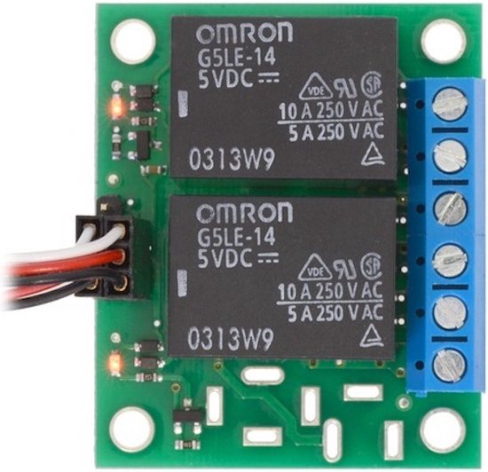 Basic 2-Channel SPDT Relay Carrier 12VDC Relays (Assembled) Pololu 2487 | bol