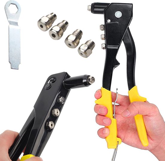 Popnageltang - Popnagel Verbinding - 4 Mondstukken - Aluminium & Staal ...