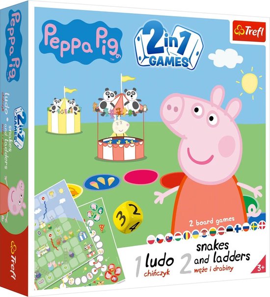 Peppa Pig 2 in 1 Ludo & Snakes and Ladders, Bordspel, Familie, 3 jaar ...