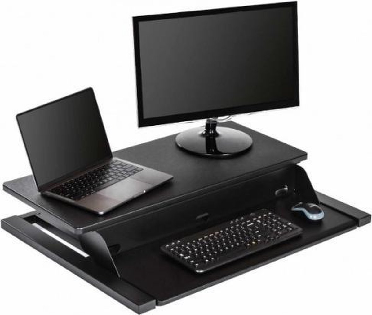 AirRise Pro Verstelbaar Zit Sta Bureau Verhoger Zwart | bol.com