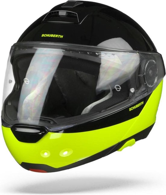 Schuberth C4 Pro Swipe Systeemhelm - Motorhelm - Fluor Geel - Maat S ...