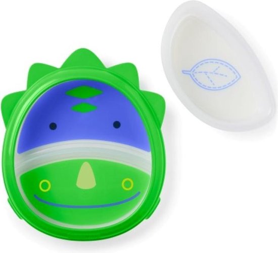 Skip Hop Zoo Smart Serve Bord & Kom Set - 3-Delig - Dino | bol.com