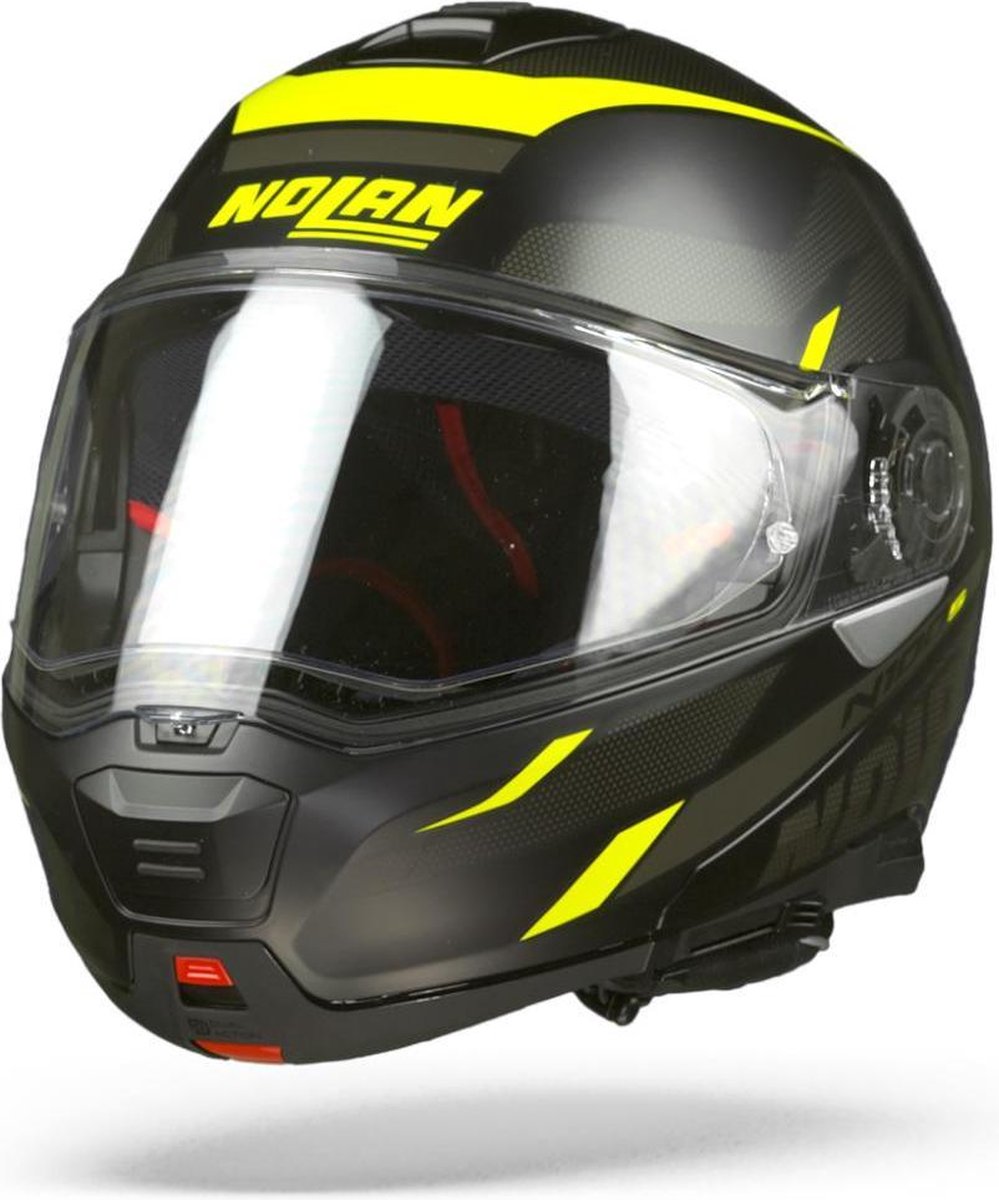 Nolan N100-5 Lumi re 037 Zwart Geel Grijs Systeemhelm - Motorhelm ...