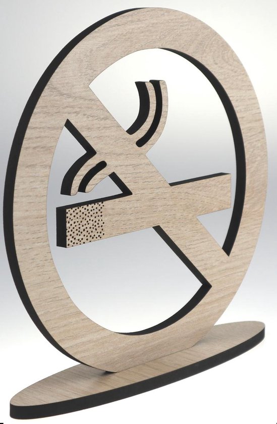 Verboden te roken - no smoking - uit laminaat gesneden teken - niet ...