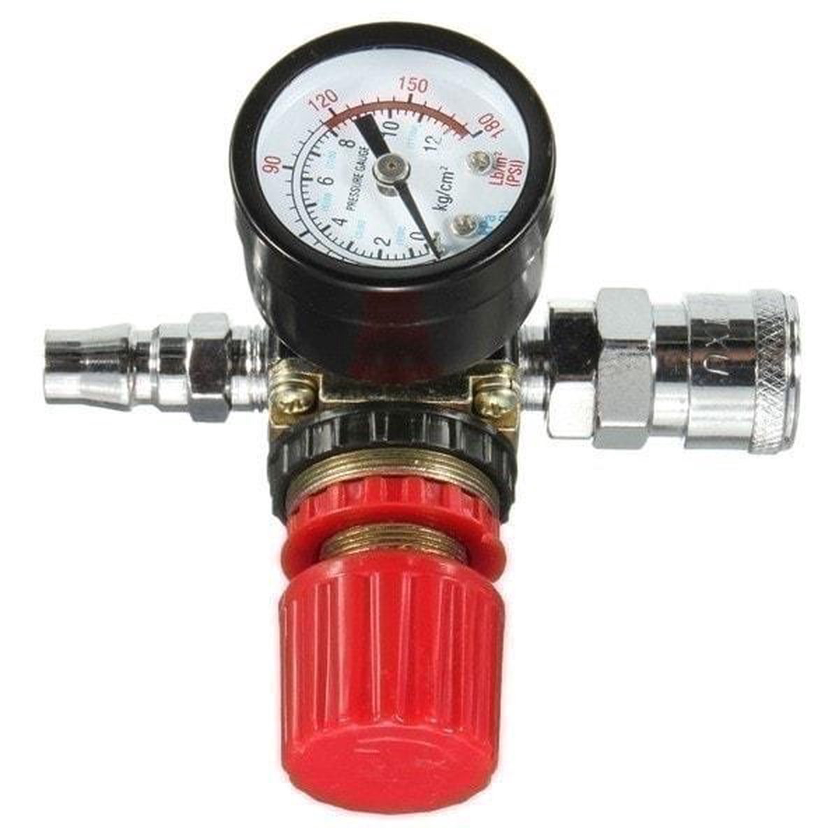 140PSI 1/4 Inch Luchtdrukregelaar Reliëf Met Gauge Slang Quick Release ...