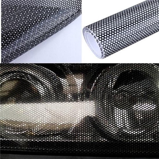 106x28cm Tinting Perforated Mesh Film Fly-Eye Tint Koplamp Achterlamp | bol