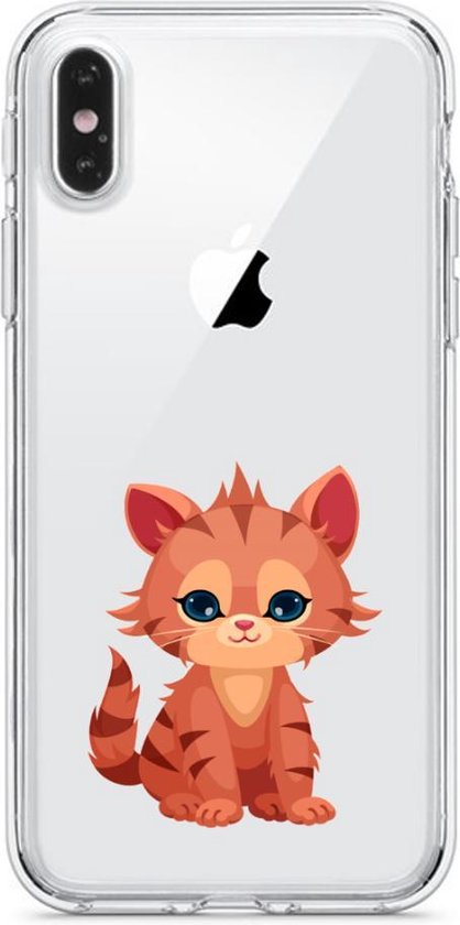 Apple Iphone X / XS Kat siliconen hoesje katten transparant - Lief ...