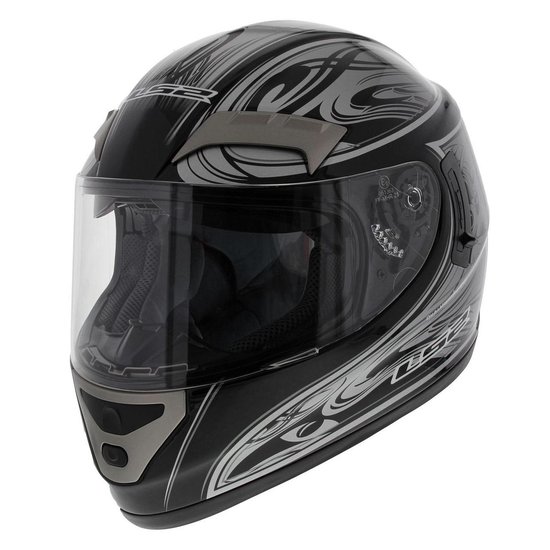 LS2 FF375 helm Shogun glans zwart zilver | bol.com
