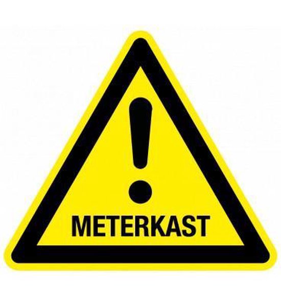 Waarschuwingssticker meterkast 300 mm | bol
