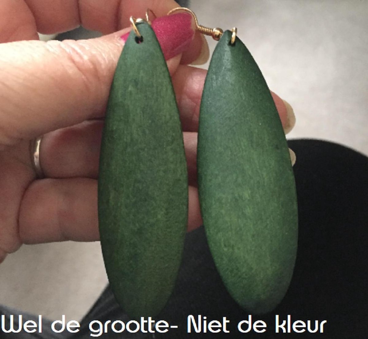 Lange- houten- oorbellen- Donker Blauw | bol.com