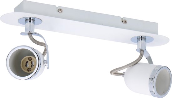 Grundig plafondlamp - opbouw - 2 spots - wit - metaal | bol.com