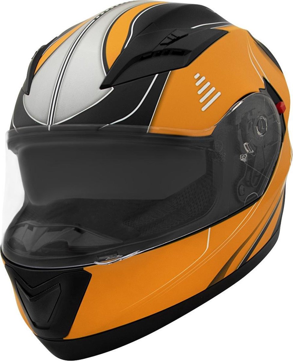 Vinz Devon Motorhelm / Scooterhelm / Integraal Helm - Mat Zwart ...