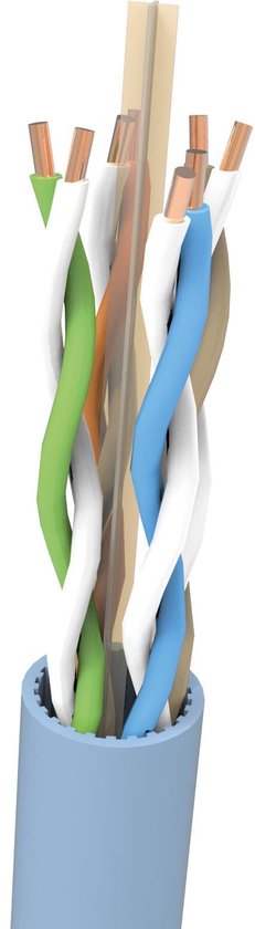 Bkt U/Utp Lsoh Cat6 Blue 23Awg 305M Full Copper | bol.com