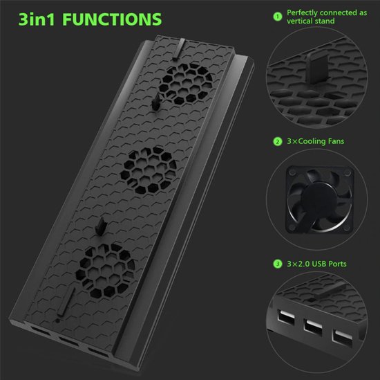 Xbox one X Cooling Standaard - Verticale Standaard - Cooling stand ...