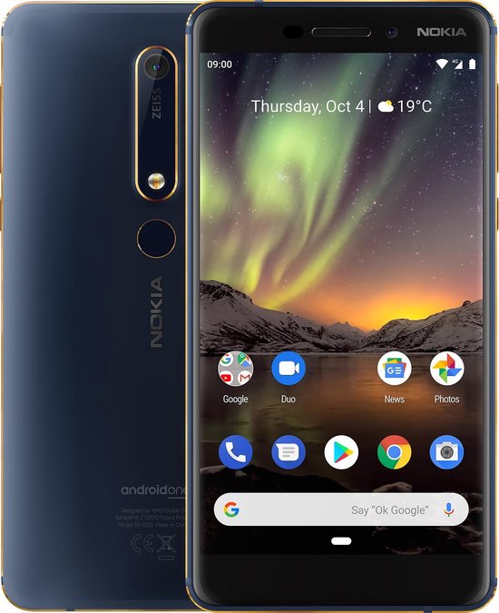 Nokia 6.1 - 32GB - Blauw/Goud | bol