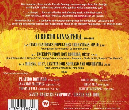 Ginastera - The Vocal Album, A. Ginastera | CD (album) | Muziek | bol