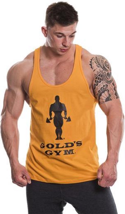 GGVST029 Slogan Premium Stringer Vest - Gold - L | bol.com