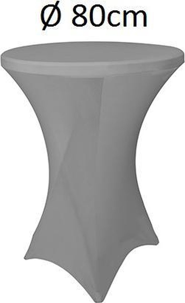 Stretch rok grijs statafelrok statafel 80cm statafelhoes | bol.com