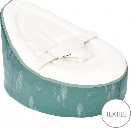 Doomoo Seat - Baby Zitzak - Leaves Petrol | bol.com