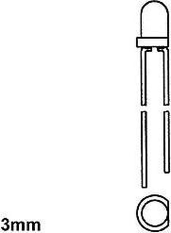 LED 3mm ROOD DIFFUUS - 8mcd (LED3RLN) | bol.com
