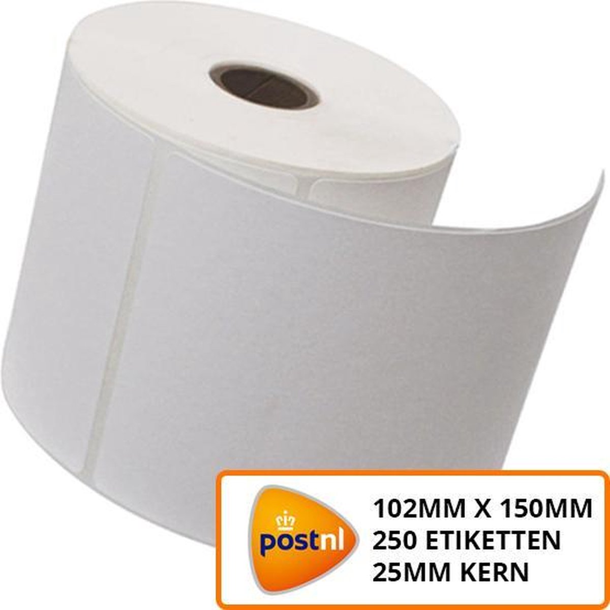 12 x PostNL verzendetiketten compatible 102mm x 150mm kern 25mm | bol.com