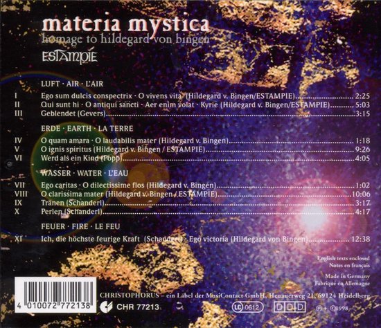 Estampie - Materia Mystica (CD), Estampie | Muziek | bol