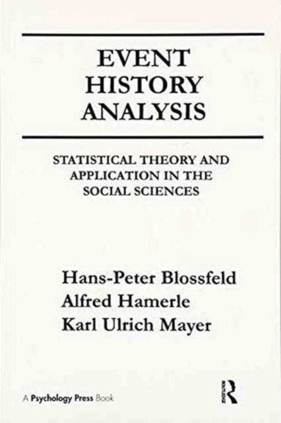 Event History Analysis 9781138969179 Hans Peter Blossfeld Boeken 