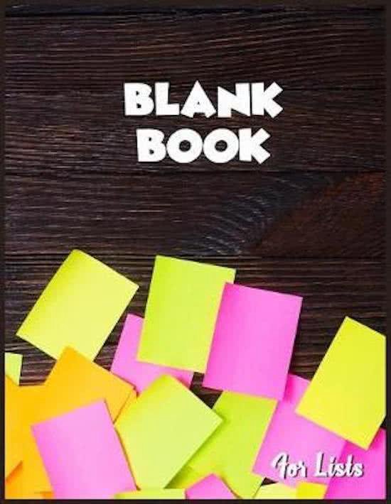 Blank Book For Lists Dartan Creations 9781546383628 Boeken Bol