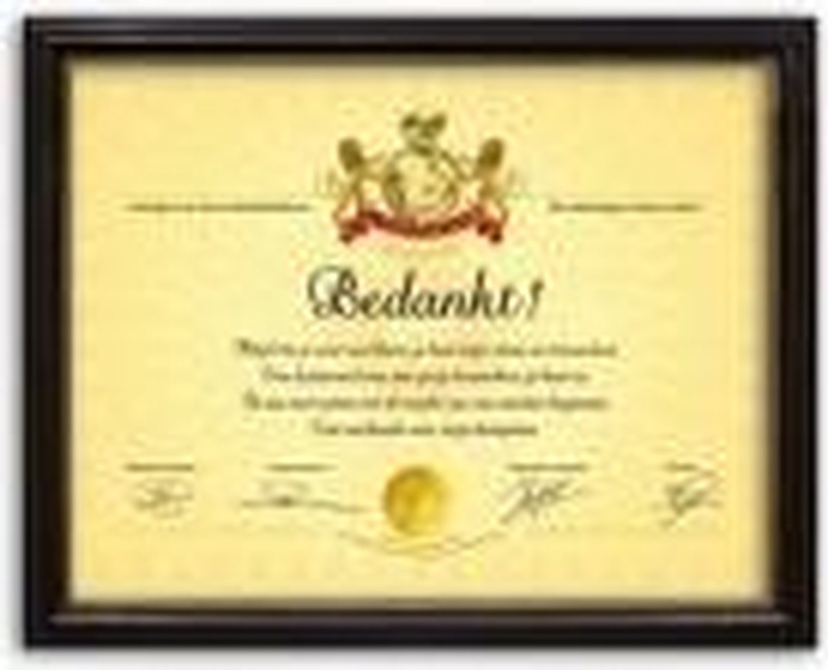 bol.com | Oorkonde Bedankt!